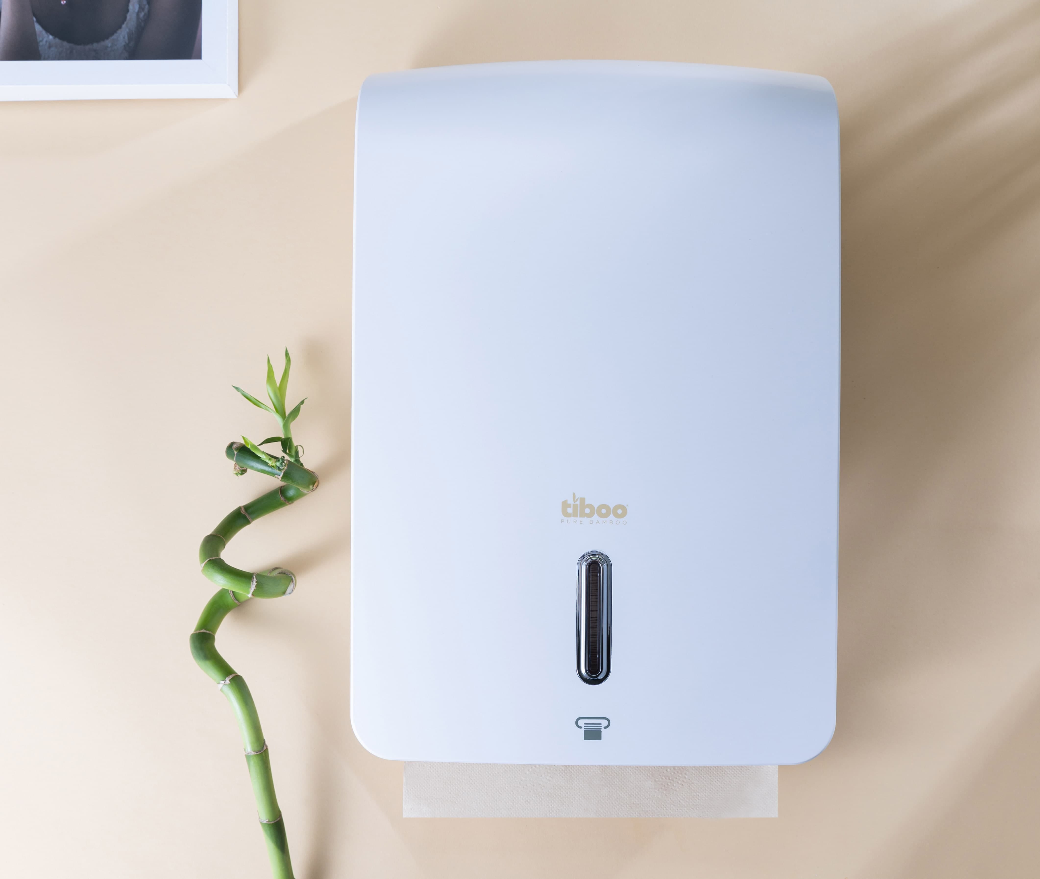 Z-Fold Hand Towel Dispenser | White | Tiboo UK